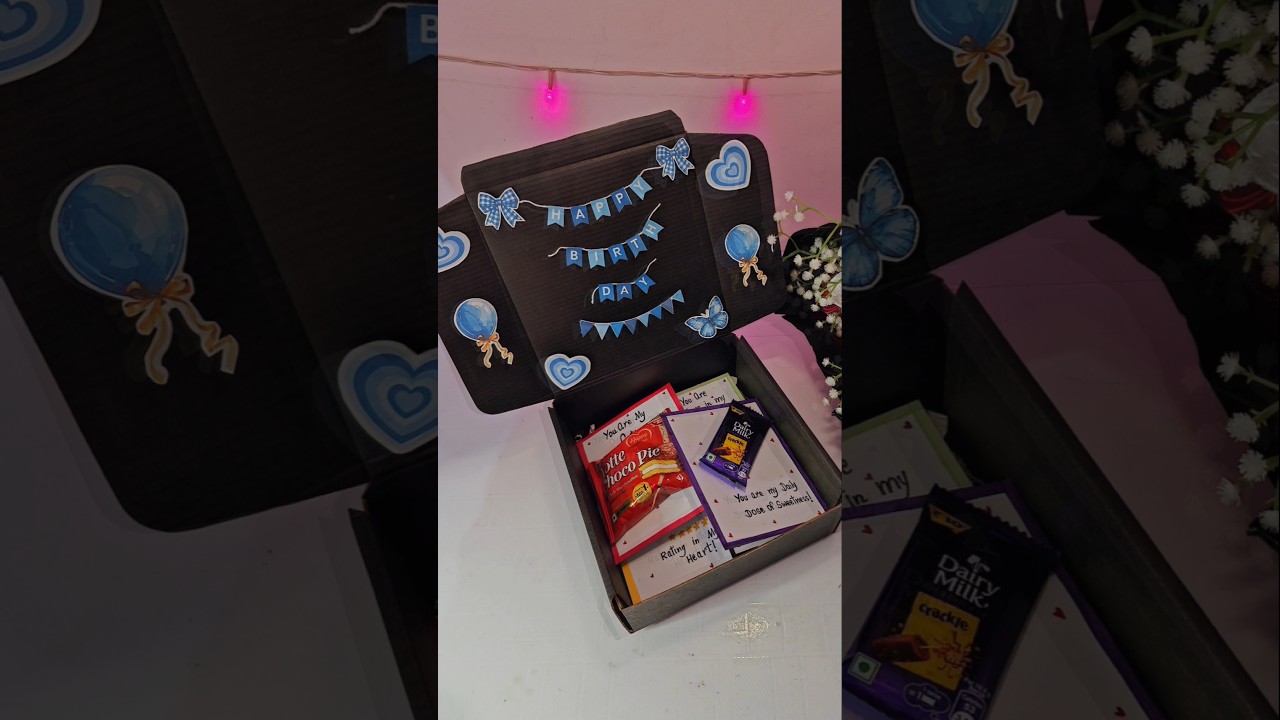 DIY gift hamper box💙✨️#shorts #youtubeshorts #trendingnow #giftideas #birthdaygift