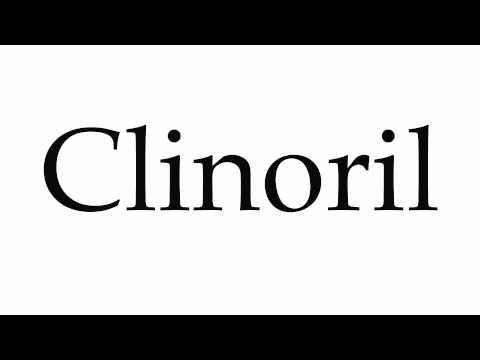 How to Pronounce Clinoril