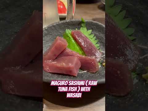 Raw Tuna  Fish  (Maguro Sashimi) with wasabi! Yummy!