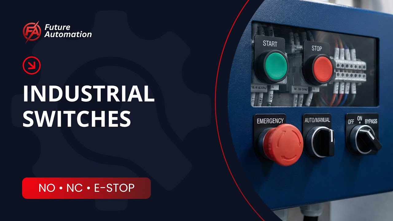 Industrial Control Panel Switches Explained  NO, NC Push Buttons, Selector Switch & E-Stop #switches