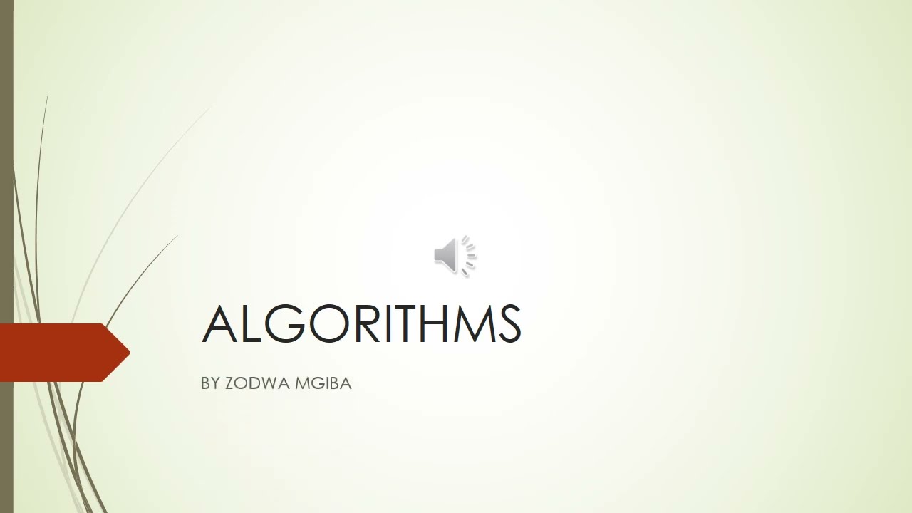 UNIT 3: Algorithms power point presentation