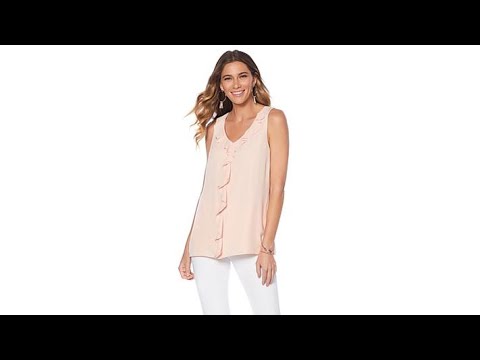 LYSSE Woven Cascade Tank Missy