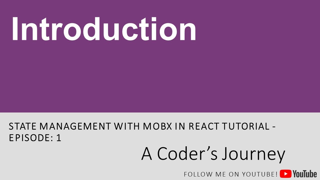 State Management with MobX in React #1 - Introduction