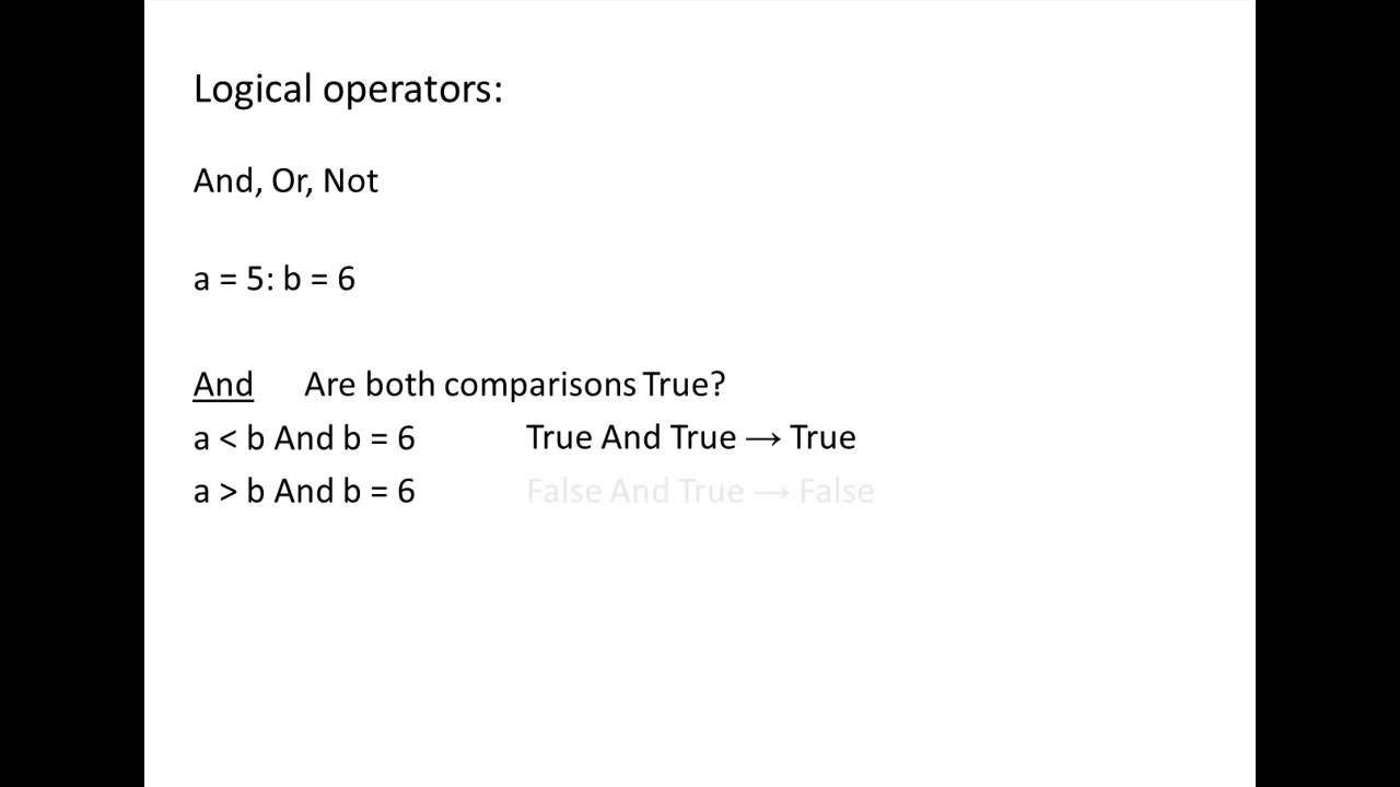 Excel VBA Topic 6.1 - Relational and Logical Operators