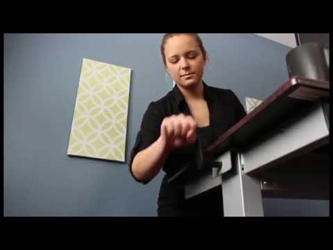 Luxor Crank Adjustable Flat Top Stand Up Desk