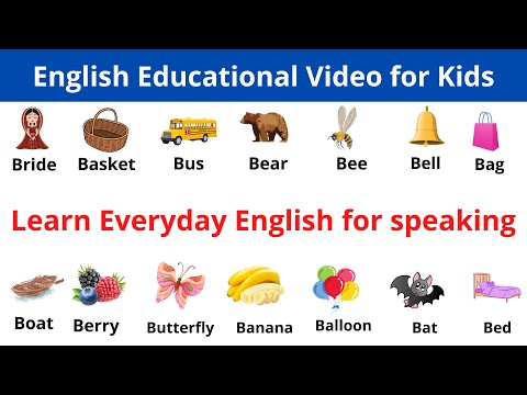 Words that Start with B - Kids Vocabulary || English Educational Video for Kids