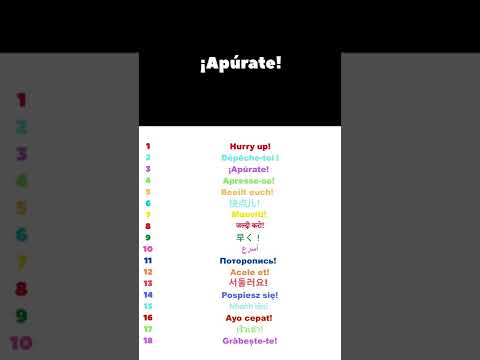 How to say HURRY UP! in Spanish