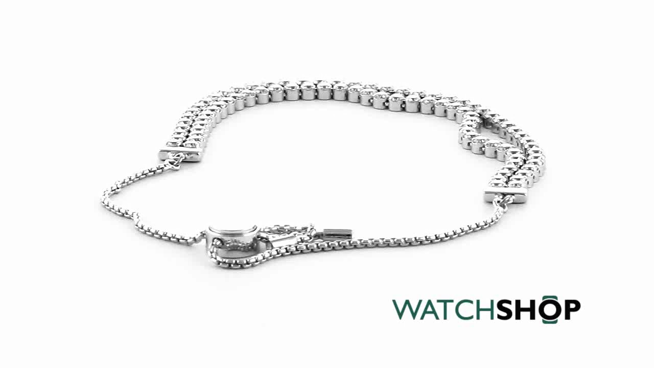 Ladies Swarovski Rhodium Plated Subtle Bracelet (5221397)