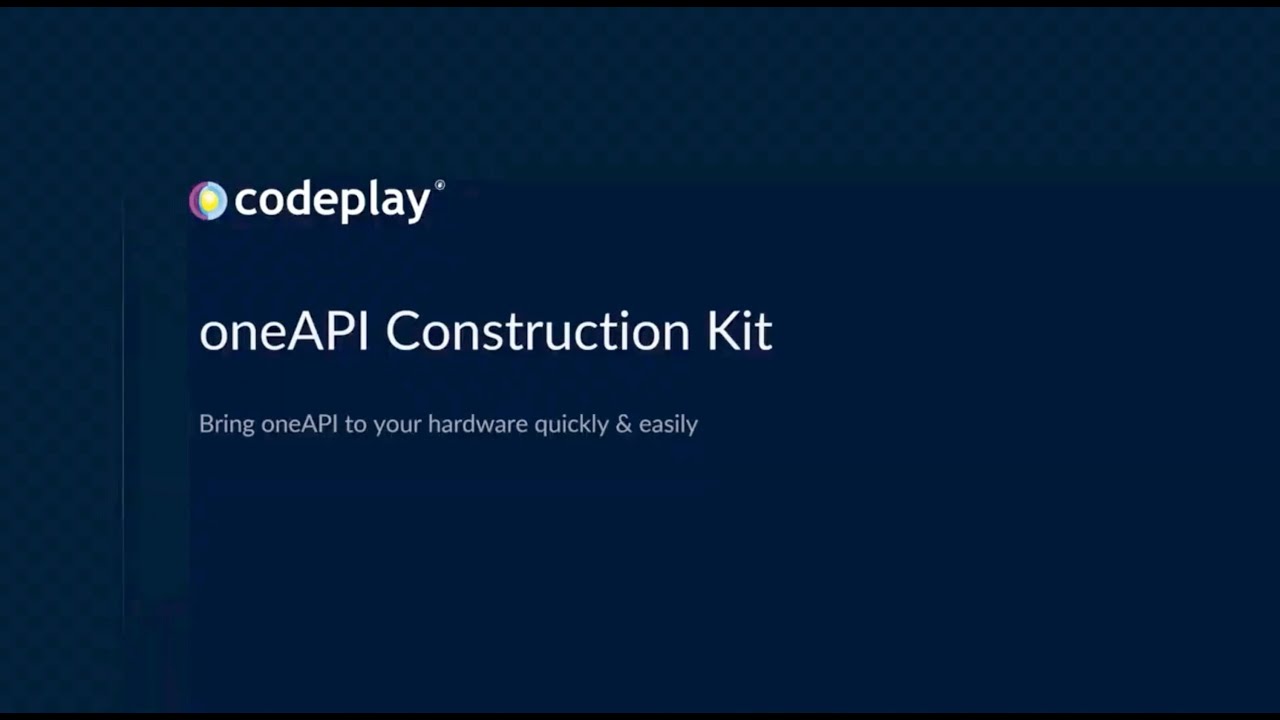 oneAPI Construction Kit (APAC)
