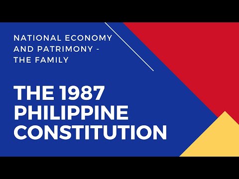 The 1987 Constitution of the Republic of the Philippines Part 4 Article XII - Article XV