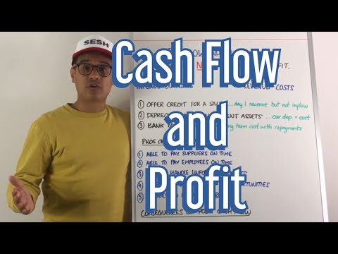 What is the difference between cash flow and profit?