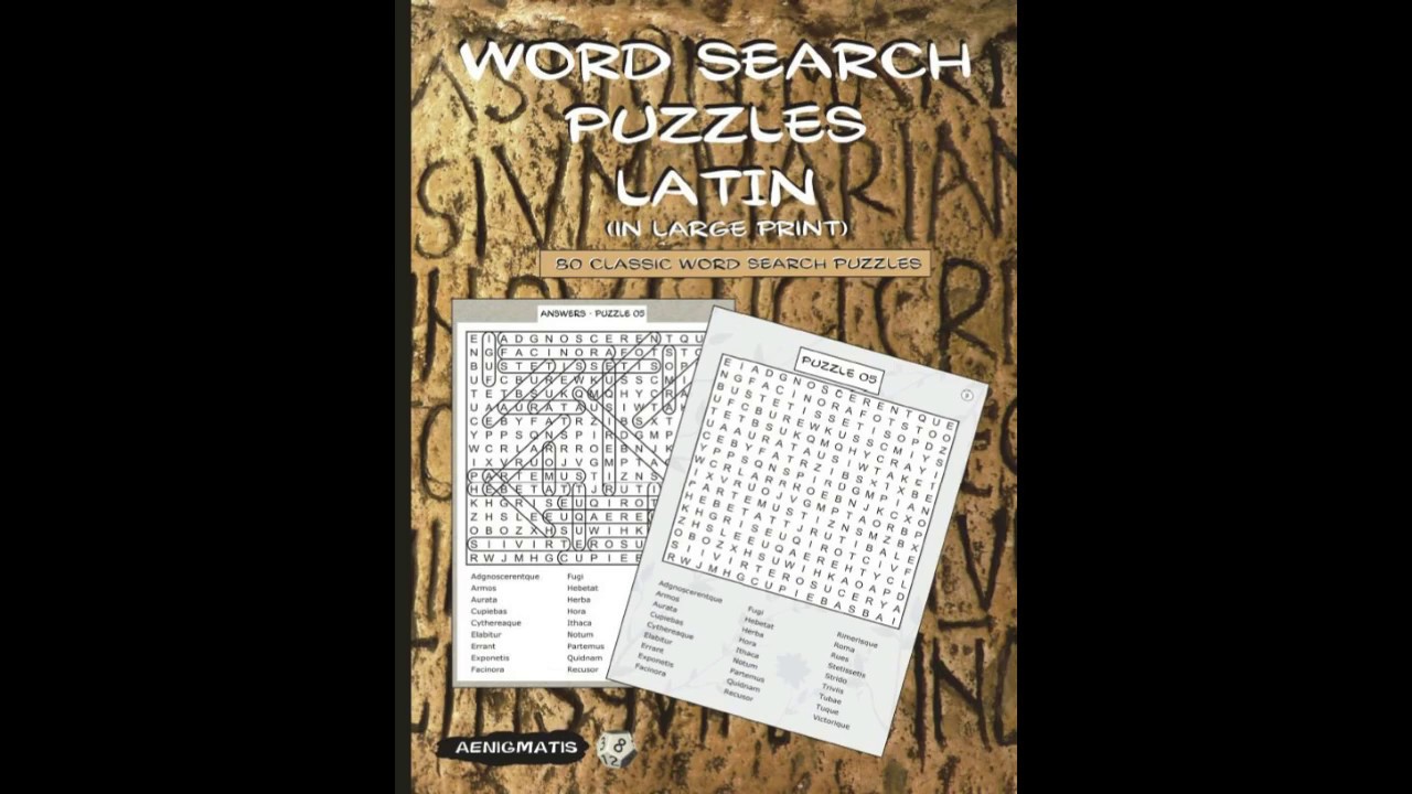 Book: Word Search Puzzles - Latin (in large print).