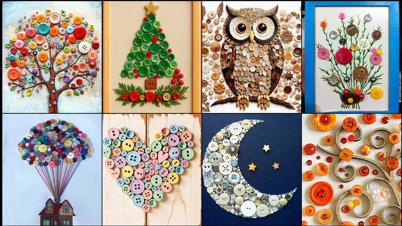 Creative Button Art Ideas | DIY Button Crafts Compilation | Easy & Aesthetic Home Decor🧶🧶