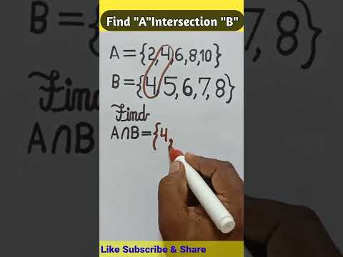 Find 'A' Intersection 'B' || @Sky Struggle Education || #short