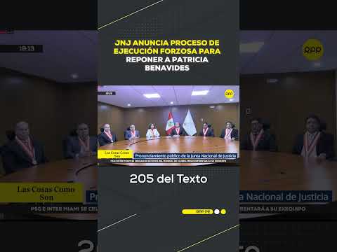MP en crisis: JNJ anuncia ejecución forzosa para reponer a Patricia Benavides #SHORTRPP