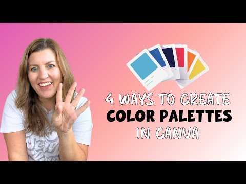 4 way to create color palettes in Canva | Beginner Canva Tutorial