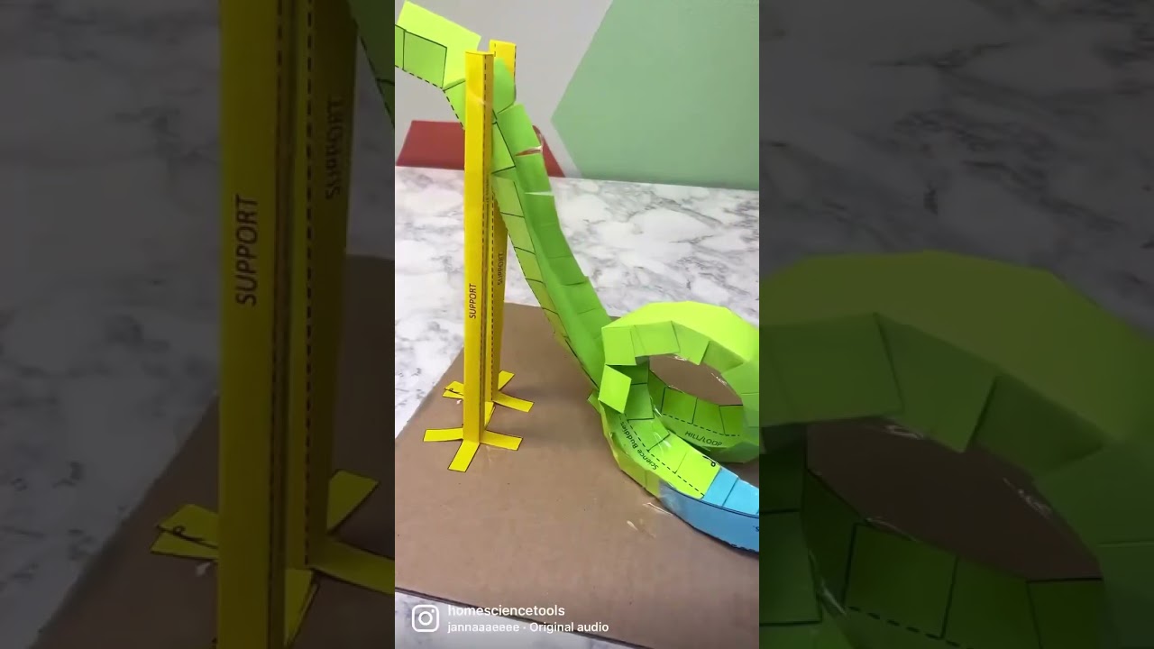 Make a Paper Roller Coaster