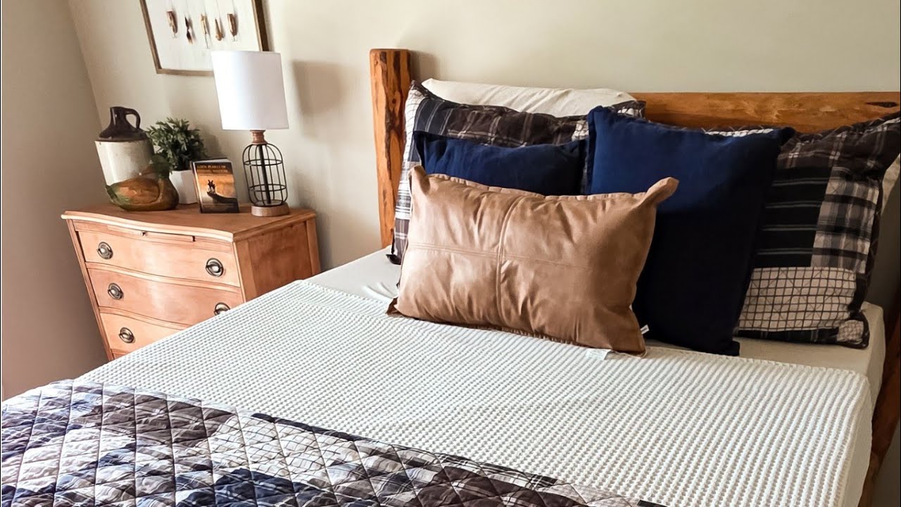 Rustic Log Cabin Bedding Set The Plaid Reversible Quilt With Shams