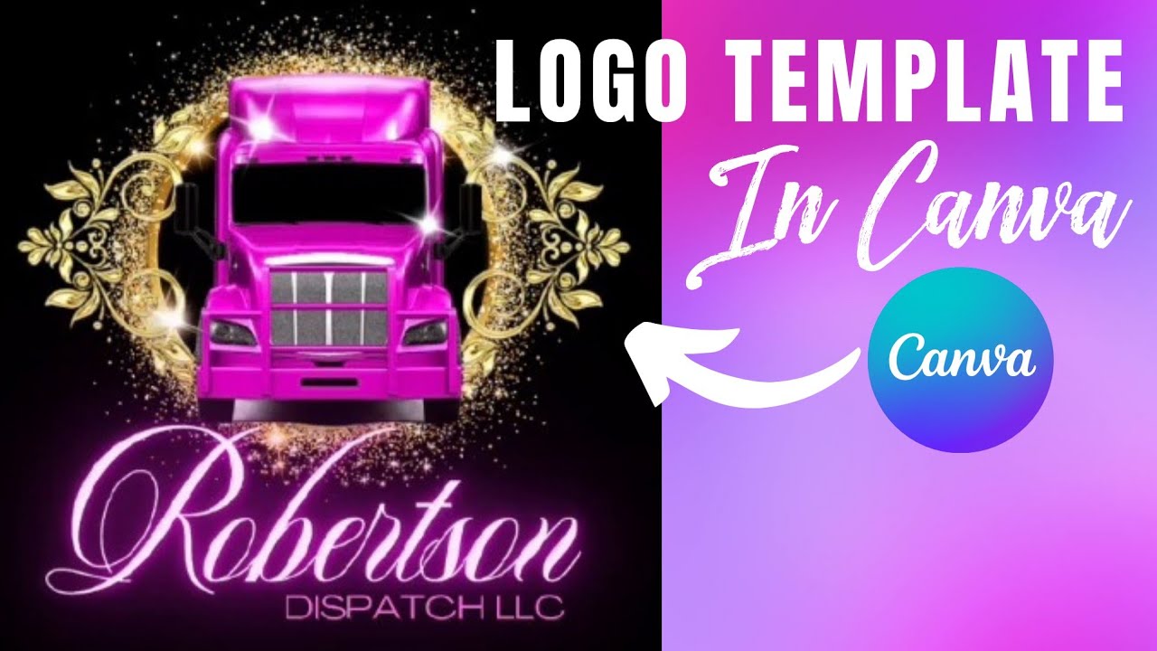 Trucking Dispatch Logo - Easy Canva Template!
