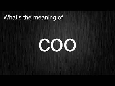 What's the meaning of "coo", How to pronounce coo?