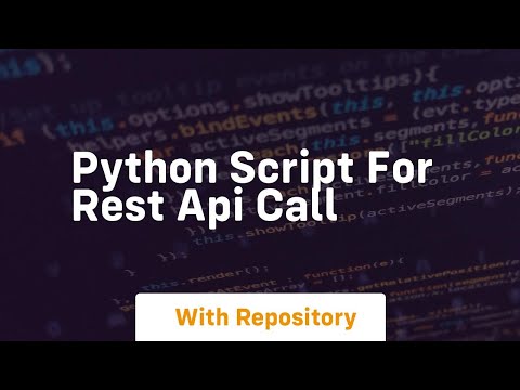 python script for rest api call