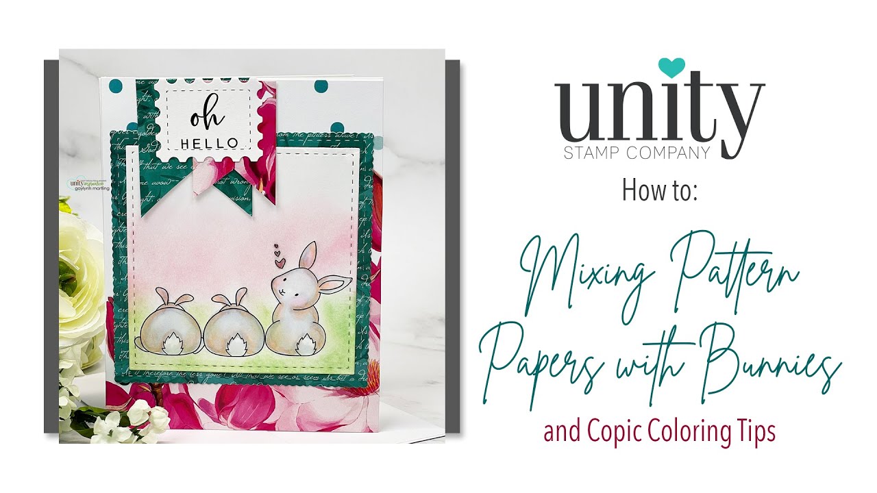 Unity Quick Tip: Mixing Pattern Paper and Copic Coloring Tips