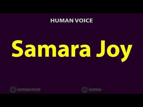How to Pronounce Samara Joy