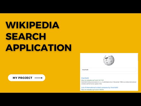 Wikipedia Search Application Project | Dynamic Web App | Front-End Development | Dude With Code