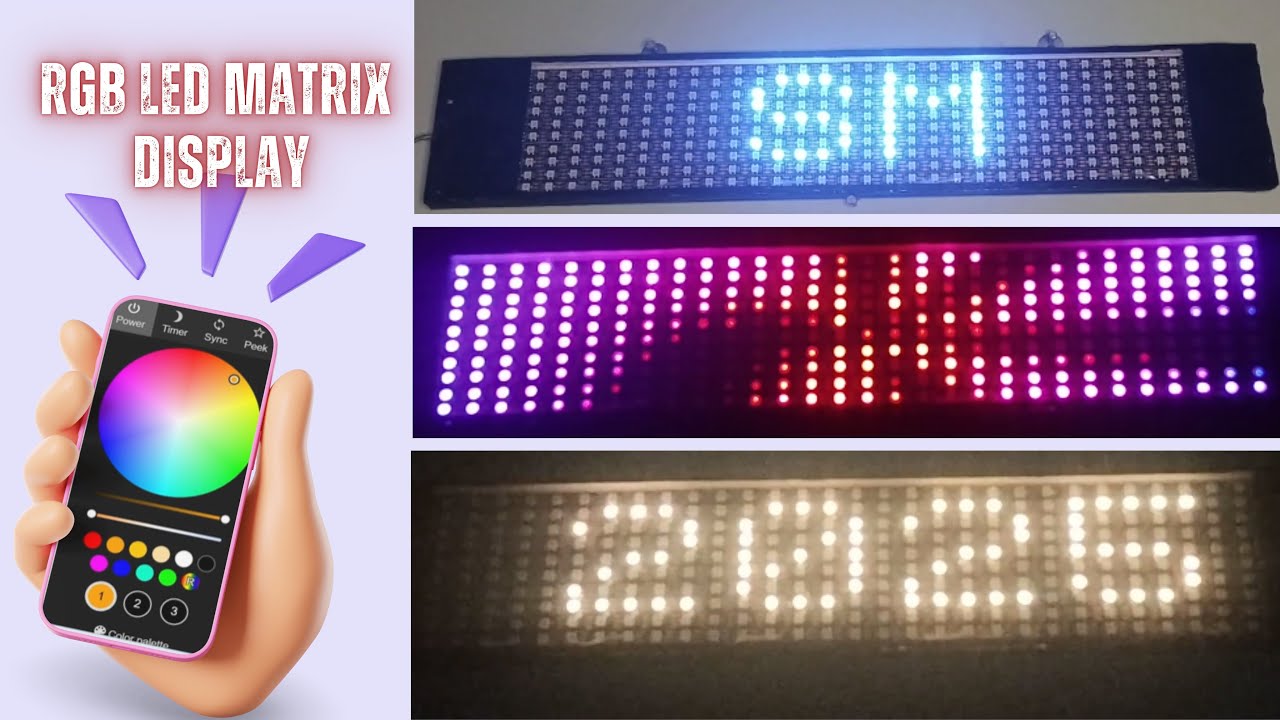 How to Make RGB Scrolling Text Display | WS2812 RGB LED Matrix Display | WS2812 + ESP8266 Project