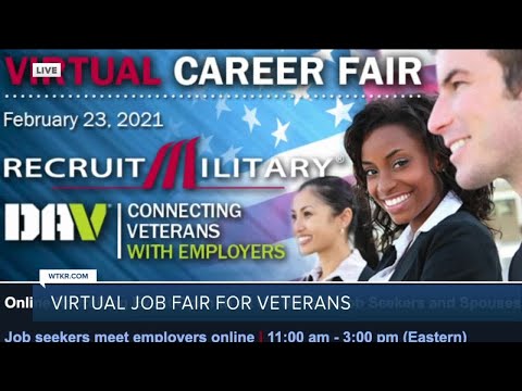 Are you a veteran looking for a job? This virtual career fair is for you