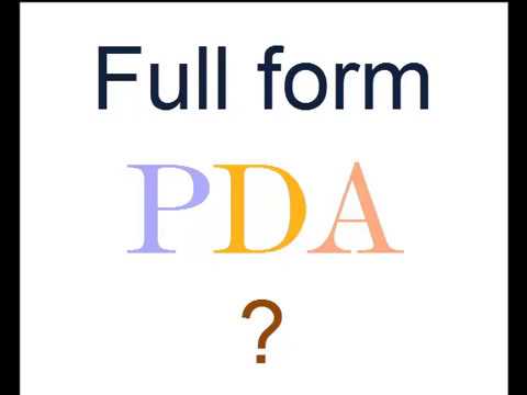 What does PDA stand for?