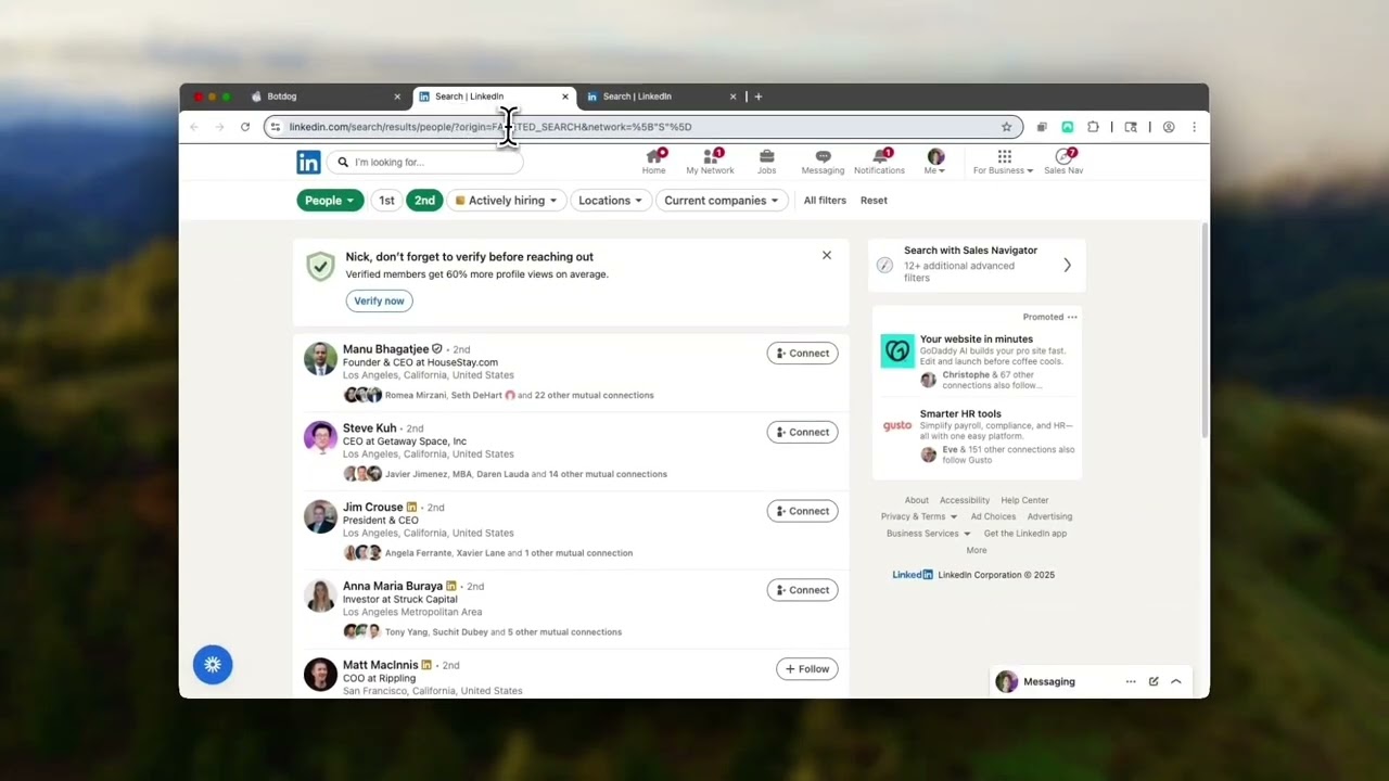 Automate LinkedIn Sales Navigator and Premium with Botdog.co!