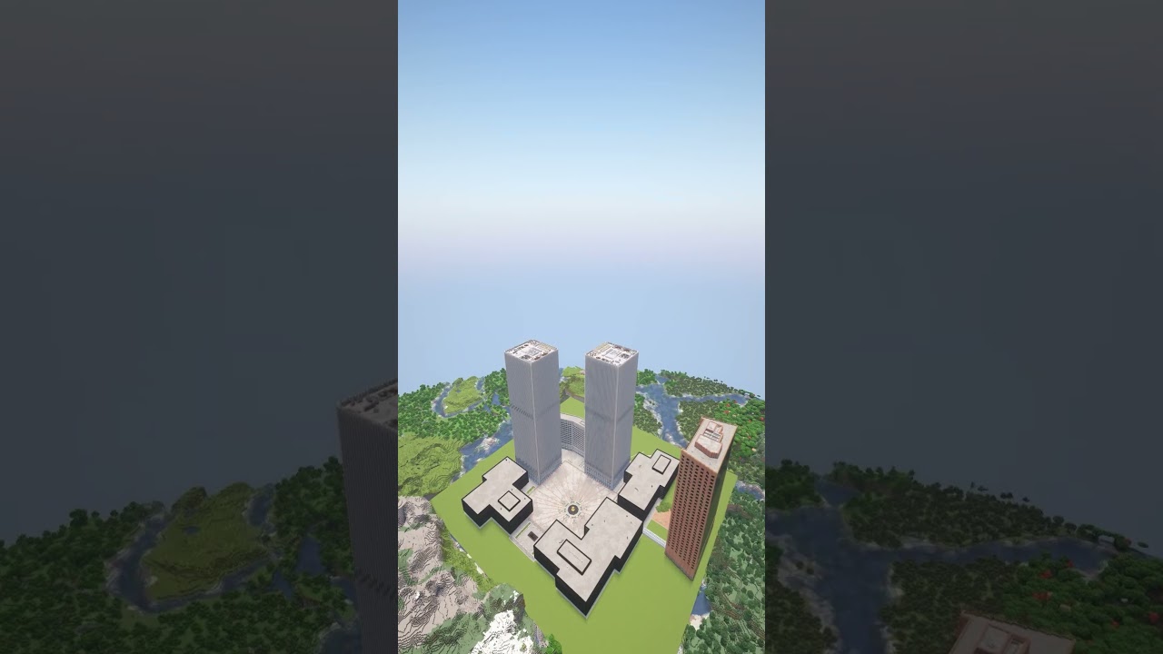 Twin Towers Minecraft Timelapse | Tutorial | #minecraftbuilding #minecraft #twintowers