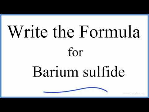 How to Write the Formula for BaS (Barium sulfide)