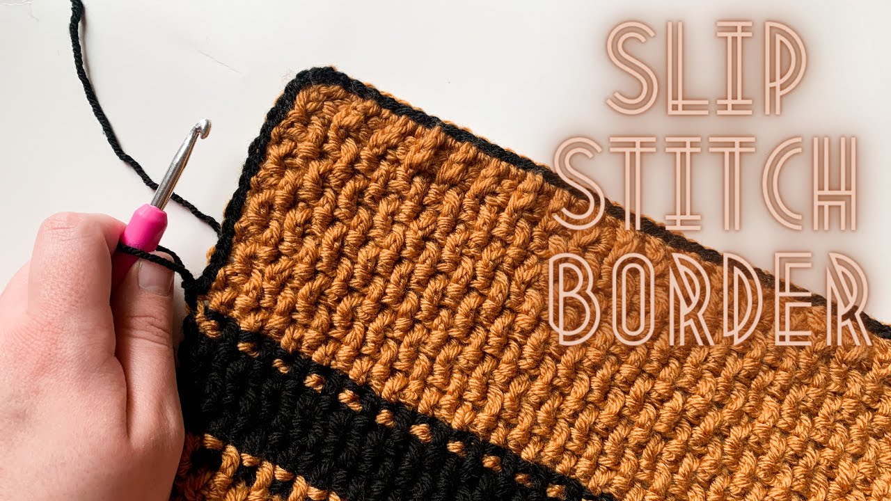 How To Crochet A Blanket Border - Slip Stitch Border - Crochet Blanket