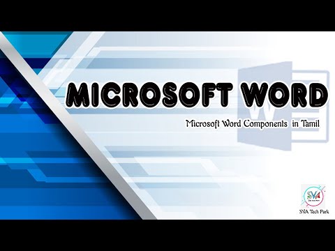 Components of Microsoft Word Window in Tamil-2020