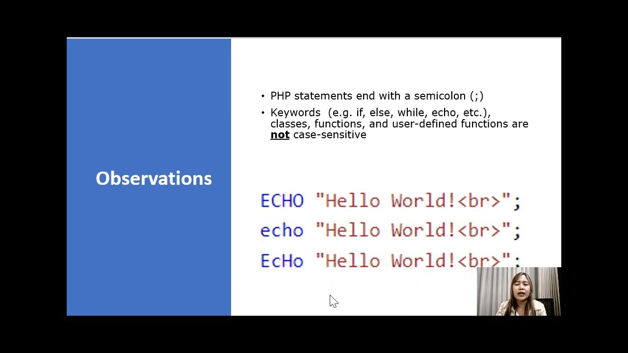Intro to PHP, comments, variables, echo and print