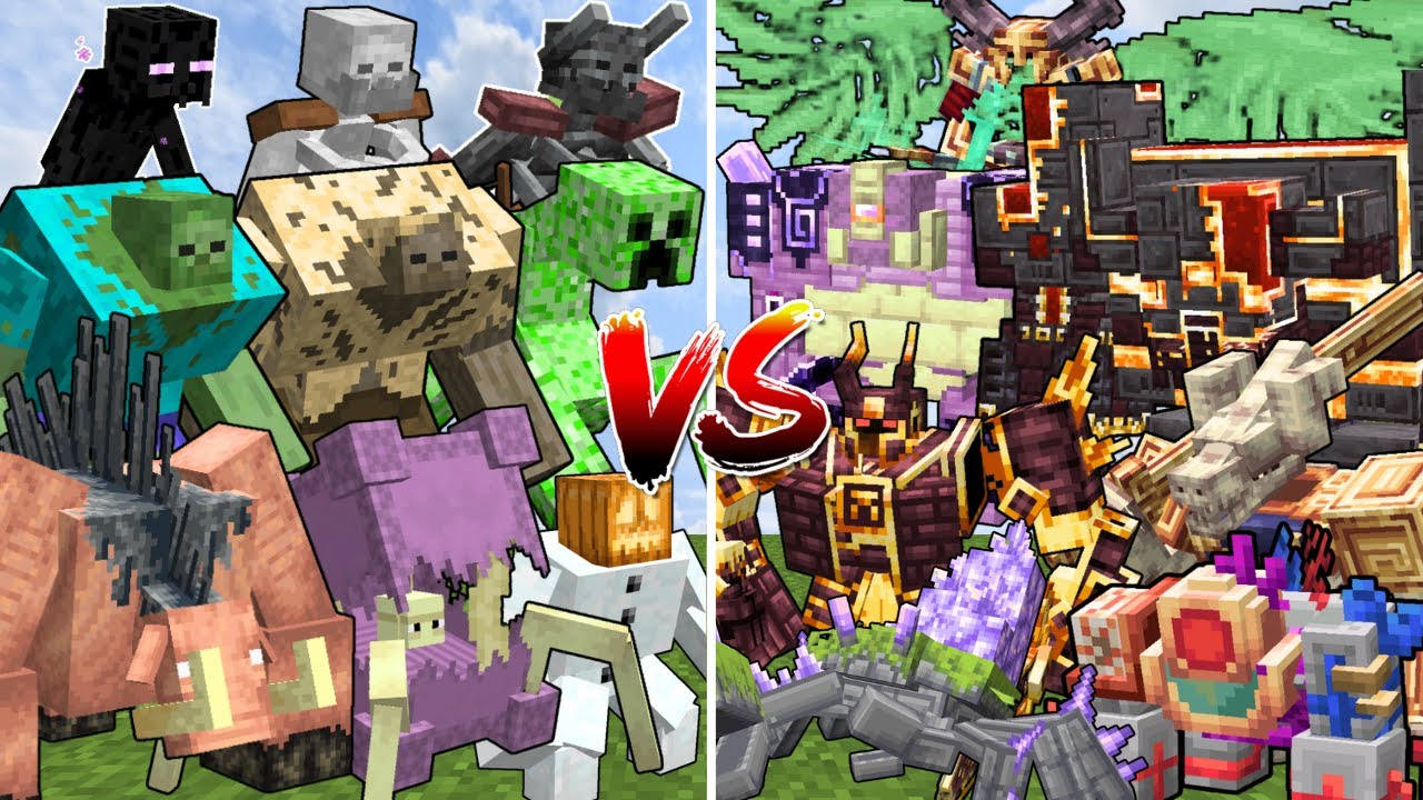All MINECRAFT MUTANT MONSTERS vs ALL L_ENDER'S CATACLYSM MOBS | Minecraft Mob Battle