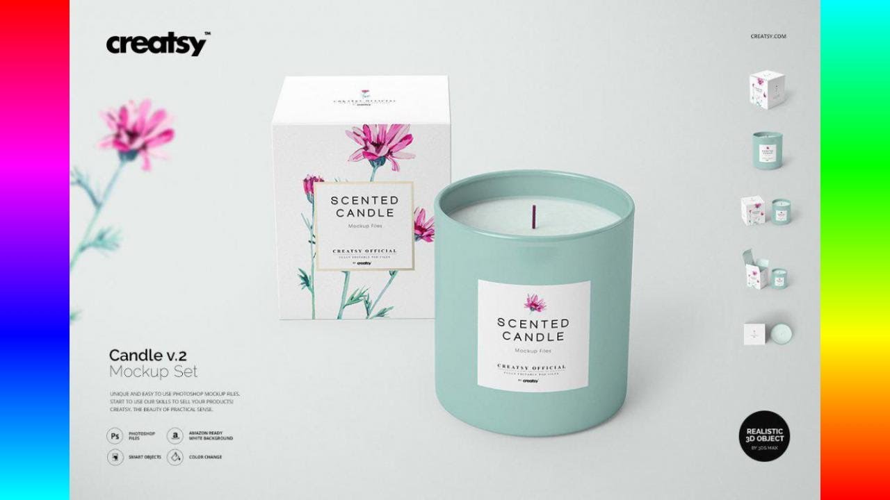 Mock-up Template: Candle Mockup Set v.2