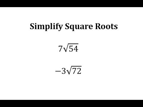 Simplify Square Roots in the Form a*sqrt(b) (not perfect squares ...