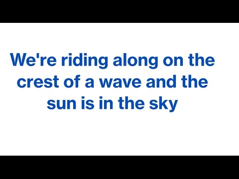 Ralph Reader Crest of a wave lyrics (Traditional Gang Show finale)