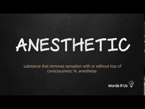 How to Pronounce ANESTHETIC in American English