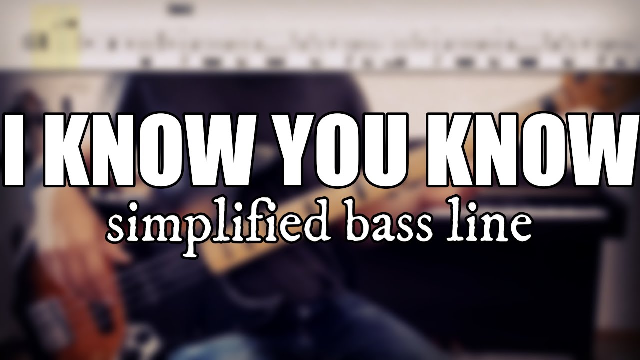 I Know You Know. Bass Tab - Esperanza Spalding