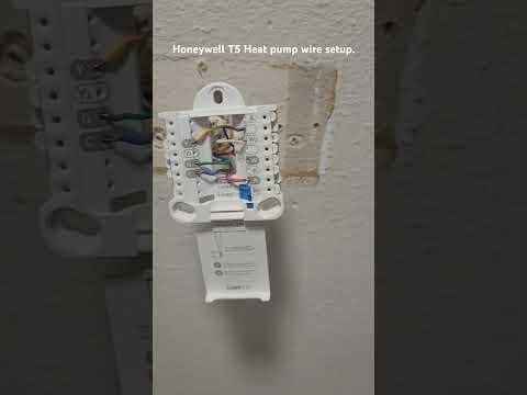 Honeywell T5 Thermostat Heat Pump wire setup. #airconditioner #honeywell #handymanservices #diy