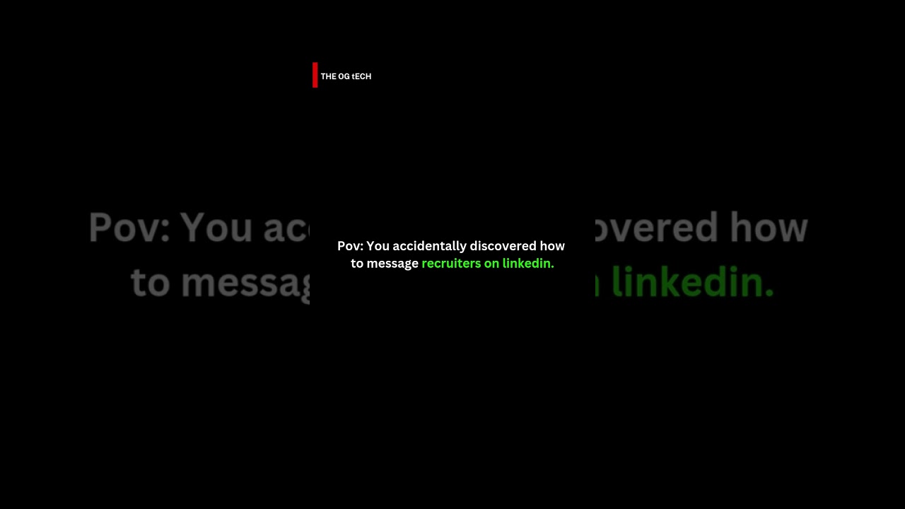 LinkedIn Template to Message Recruiters ! #skills