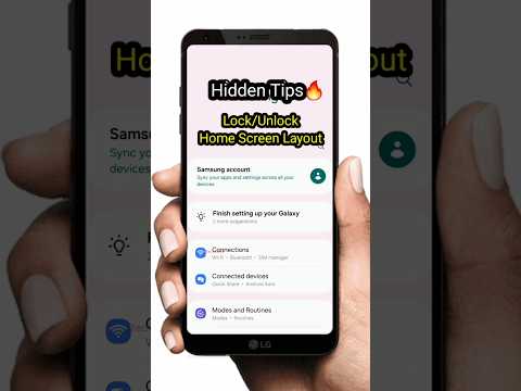 Samsung Secret | Lock/Unlock Home Screen Layout Samsung | TechZone