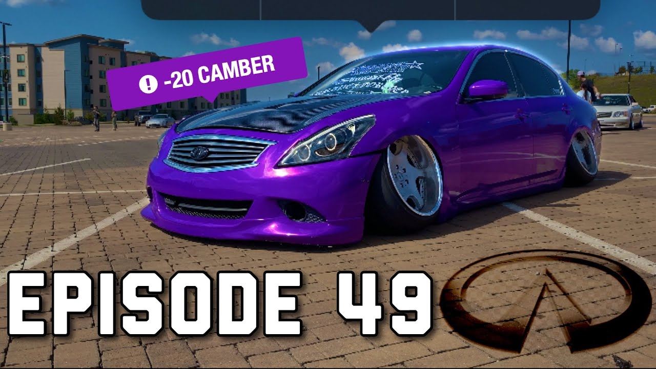 THIS G37 HAS -20 DEGREES OF CAMBER AND ON 60K SWIFT SPRINGS! *NO AIR RIDE* *GAT SPECIAL*