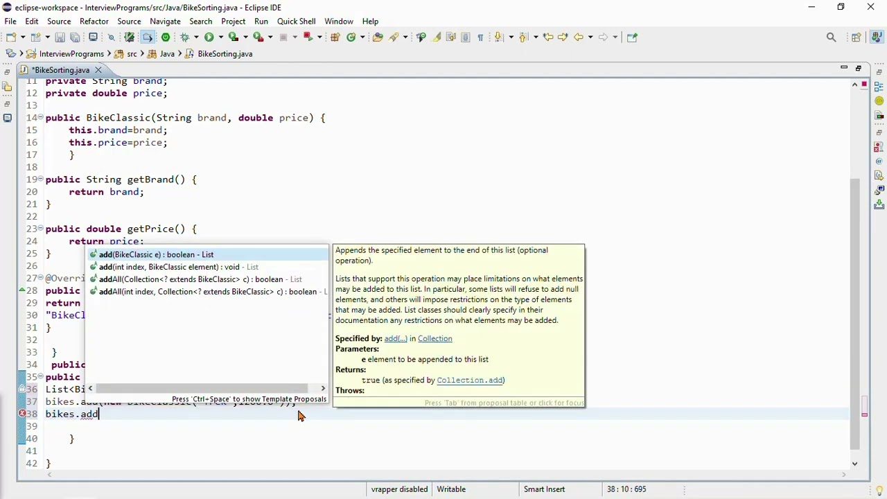 Java Collections Tutorial: Advanced list sorting by implementing a custom comparator