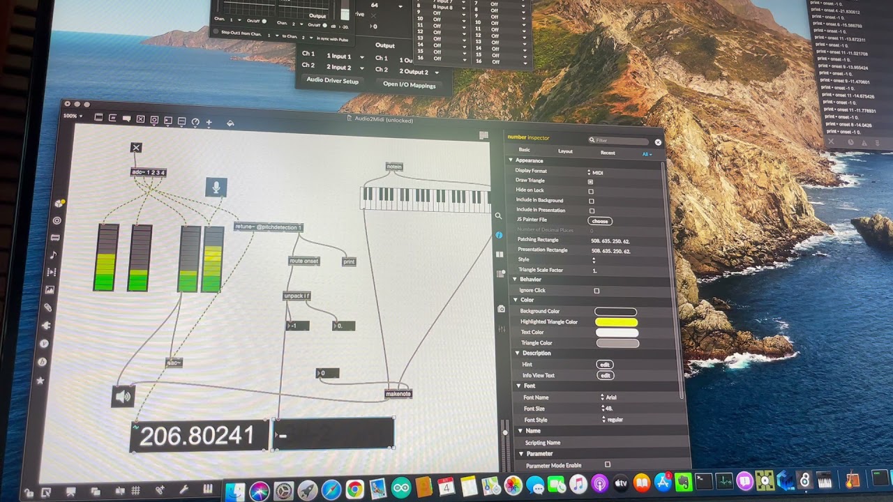 Audio to Midi test with Max8