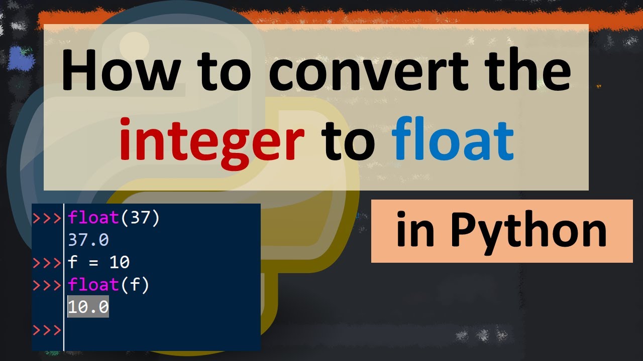 How to convert the integer to float in Python